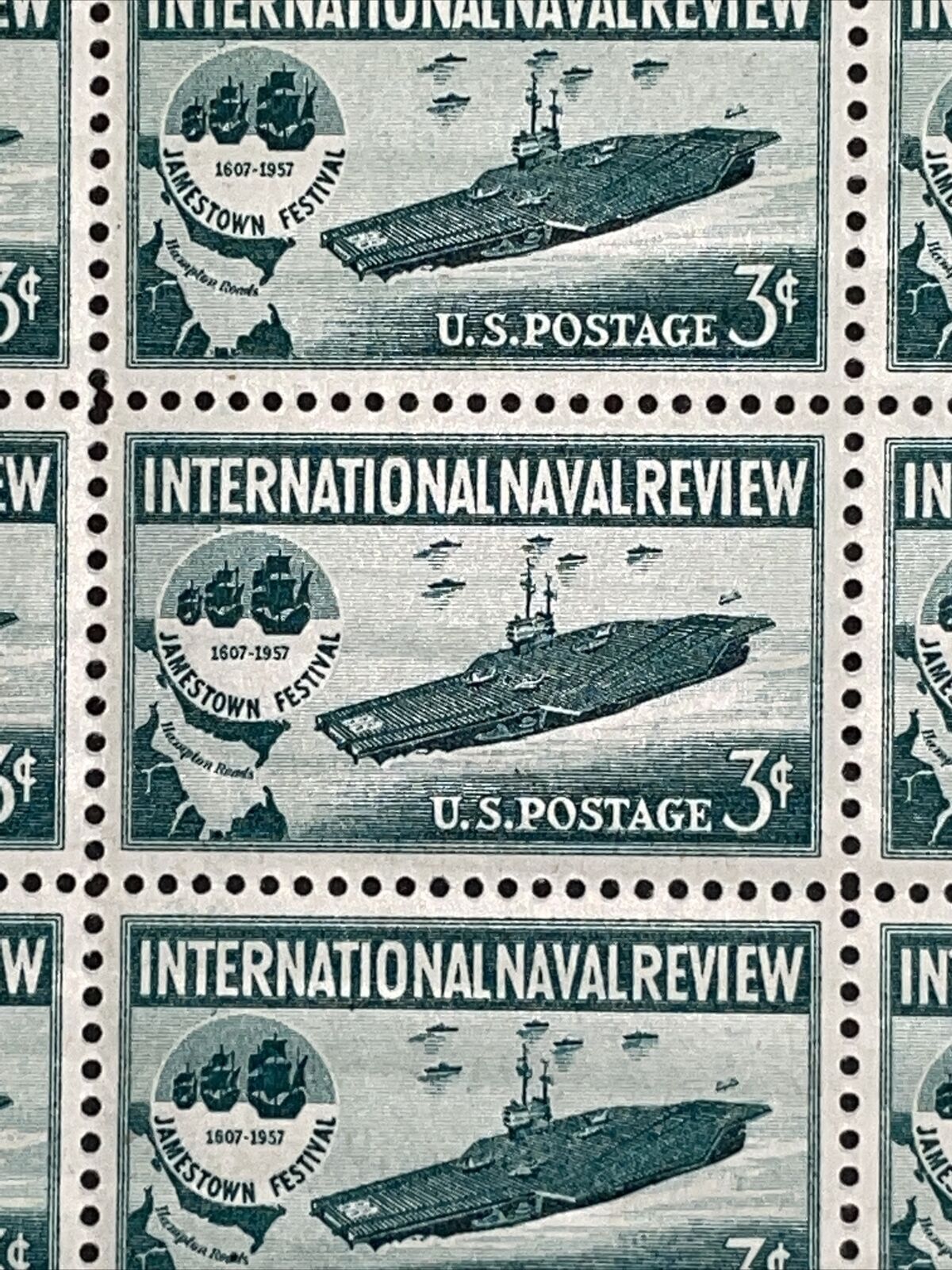 1957 sheet, International Naval Review Issue Sc# 1091 | United States ...