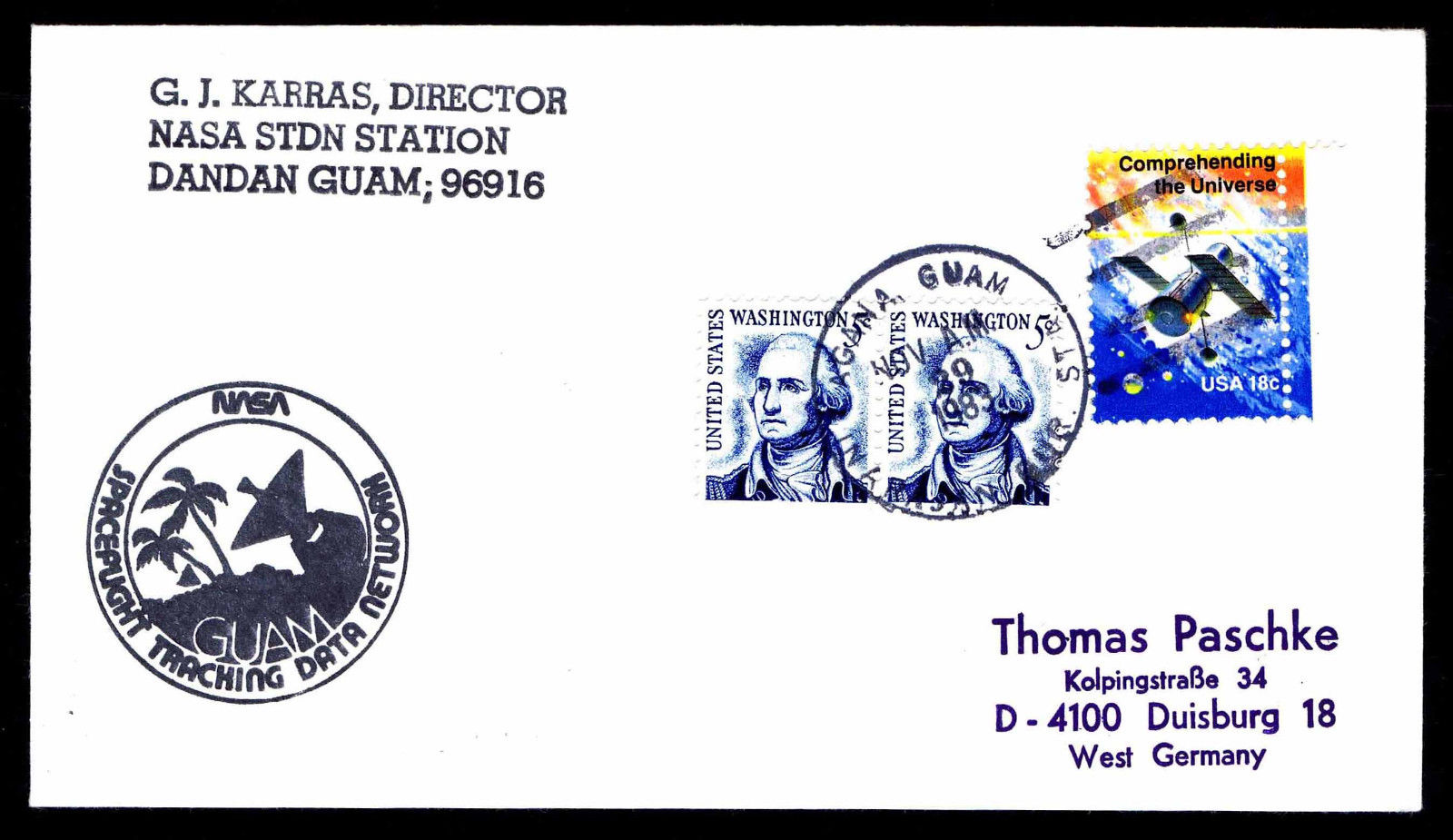 1983 Columbia Sts-9 - Nasa/Guam Spaceflight Tracking Data Network (Esp ...