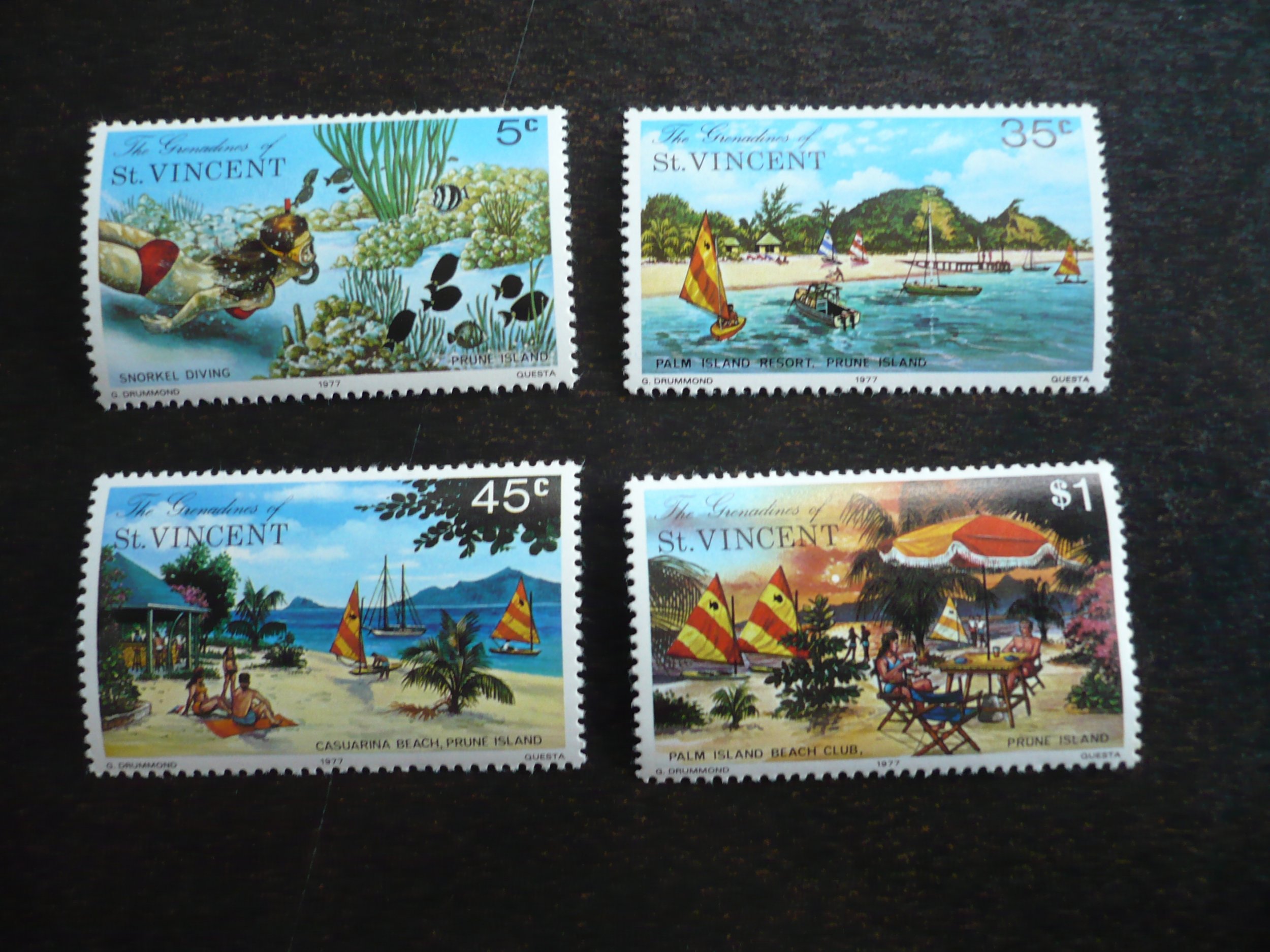 Stamps - St. Vincent Grenadines - Scott# 123-126 - Mint Hinged Set of 4 ...