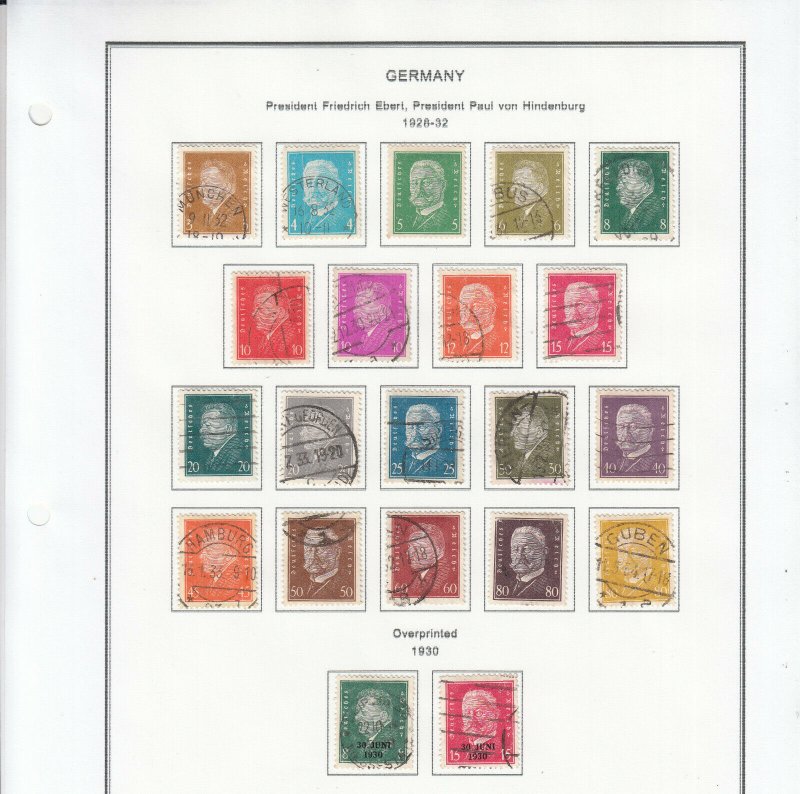 Germany - 1923/1942 stamp collection on pages include many complete ...