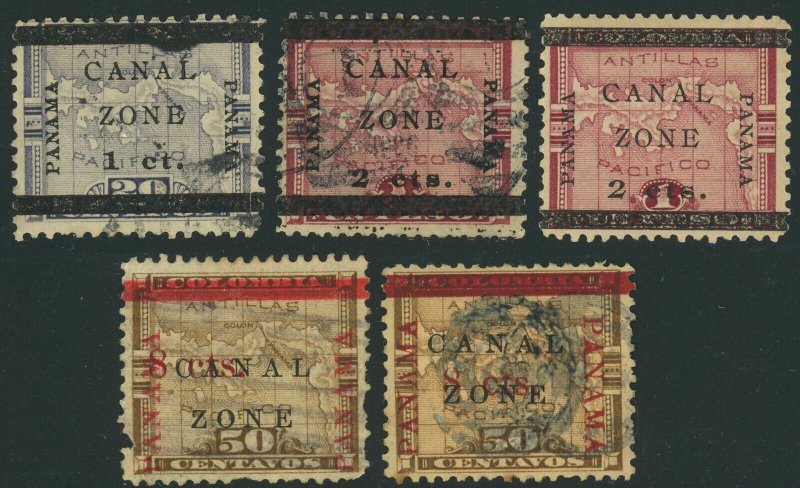 Canal Zone #16-17 #18-19 Panama Map US Possessions Postage Stamps ... Canal Zone #16-17 #18-19 Panama Map US Possessions Postage Stamps ...