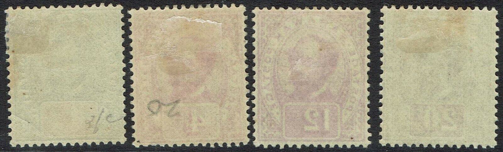 Sarawak 1899 Raja Brooke 1c 4c 12c and 20c | Asia - Malaysia, Stamp ...