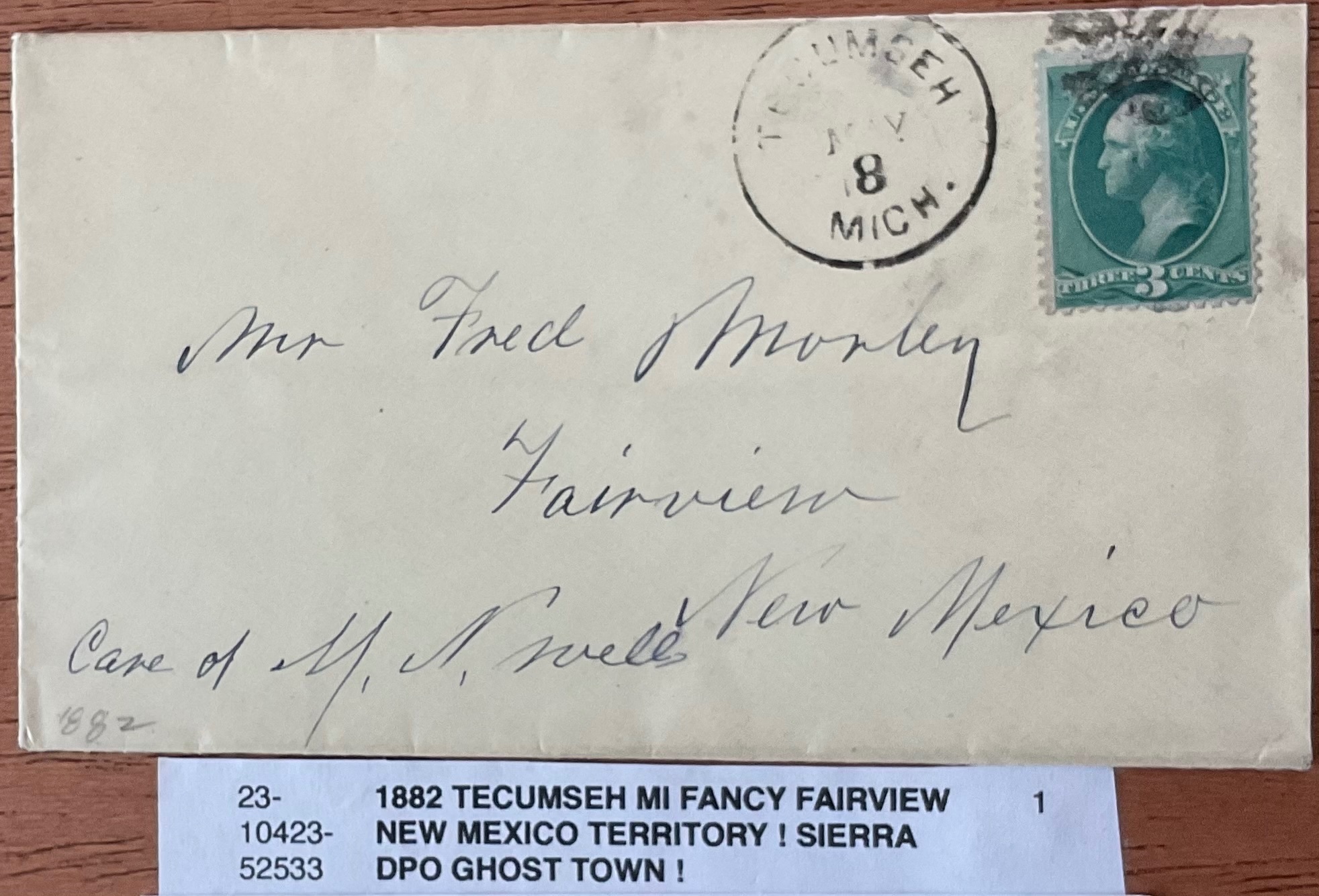 US Used #207 Washington Used Territorial Cover Mich to Fairview NM 5/8 ...