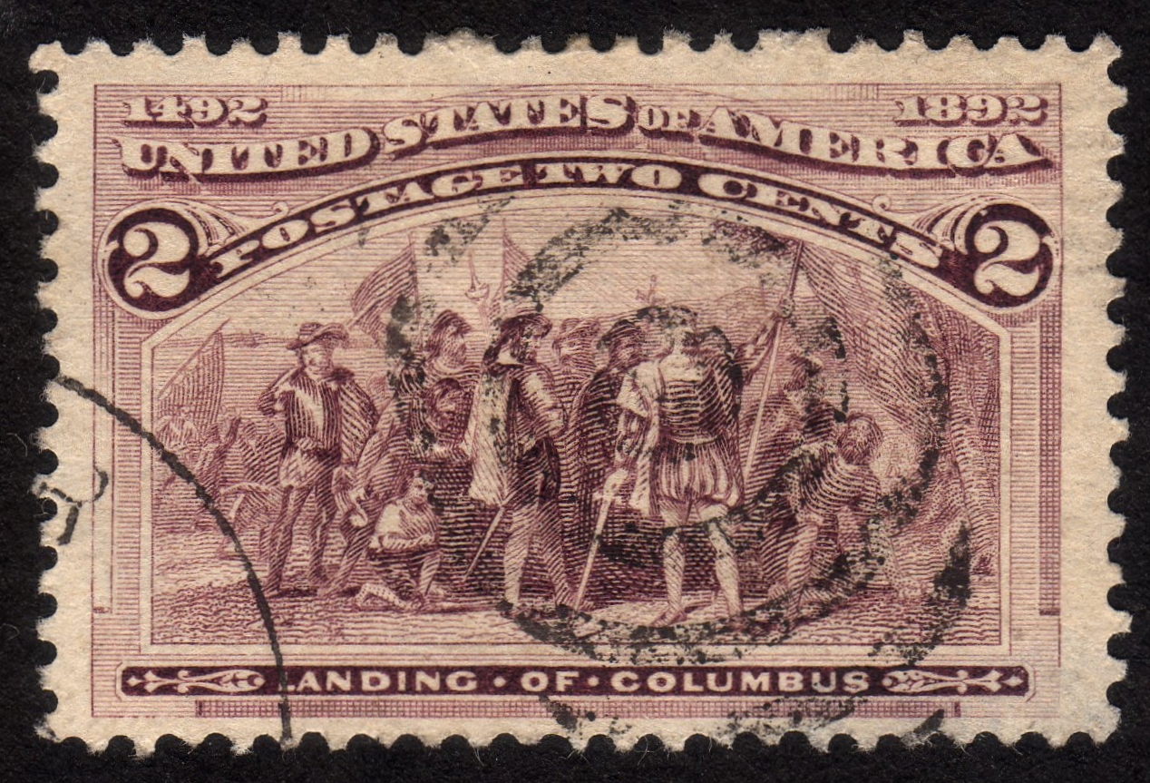 1893 US, 2c stamp, Landing of Columbus , Sc 231, Nice centered, Jumbo ...