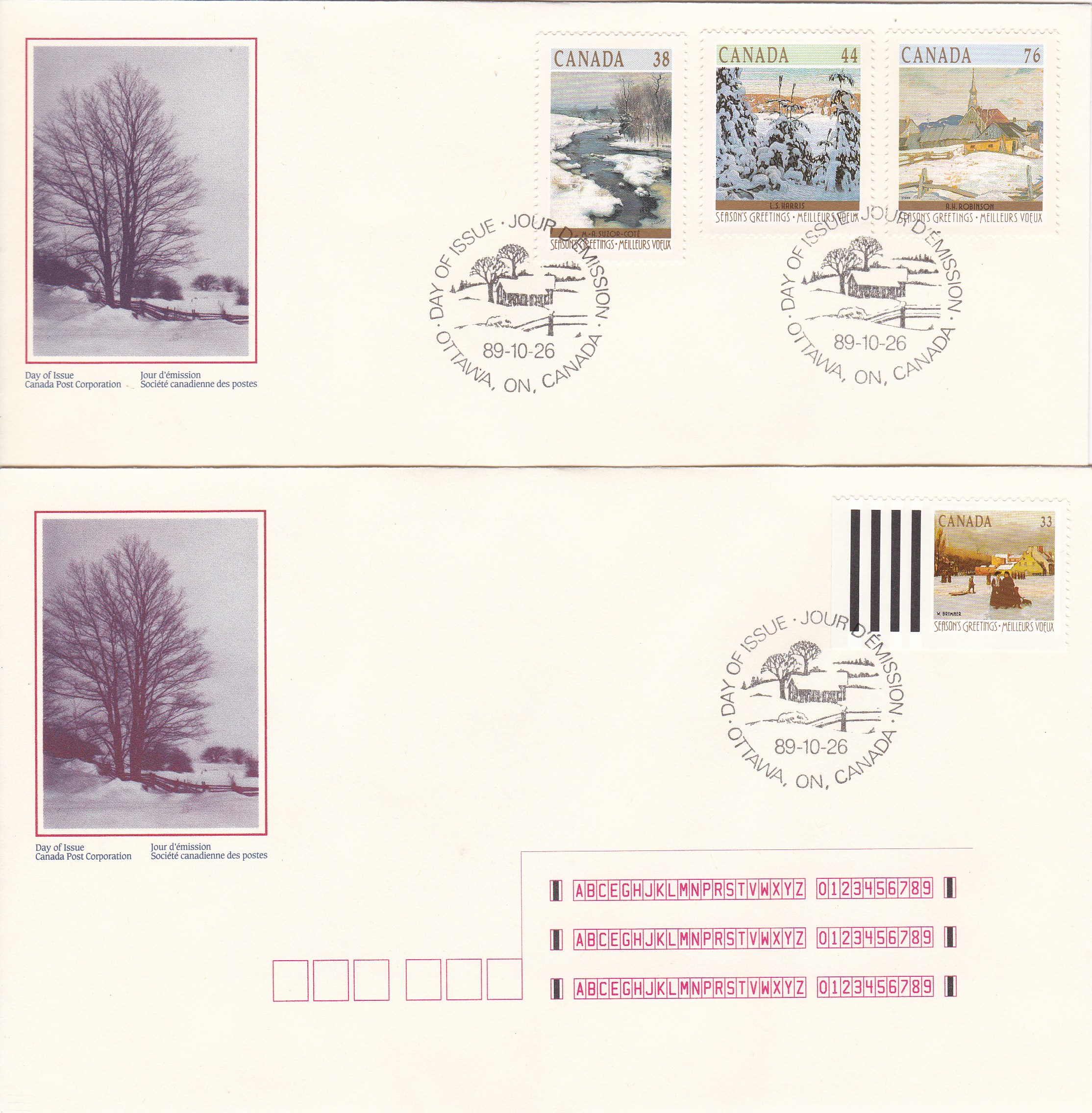 Canada # 1256-1259, Winter Landscapes, First Day Covers | Canada ...