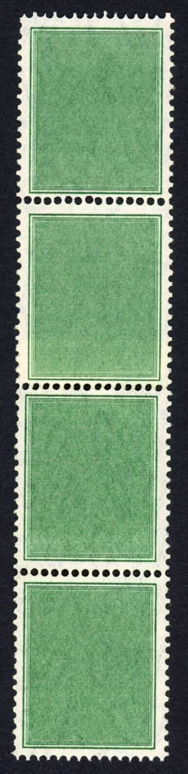 Australia COIL TEST STAMPS vertical strip of 4 with join wmk C of A UM ...