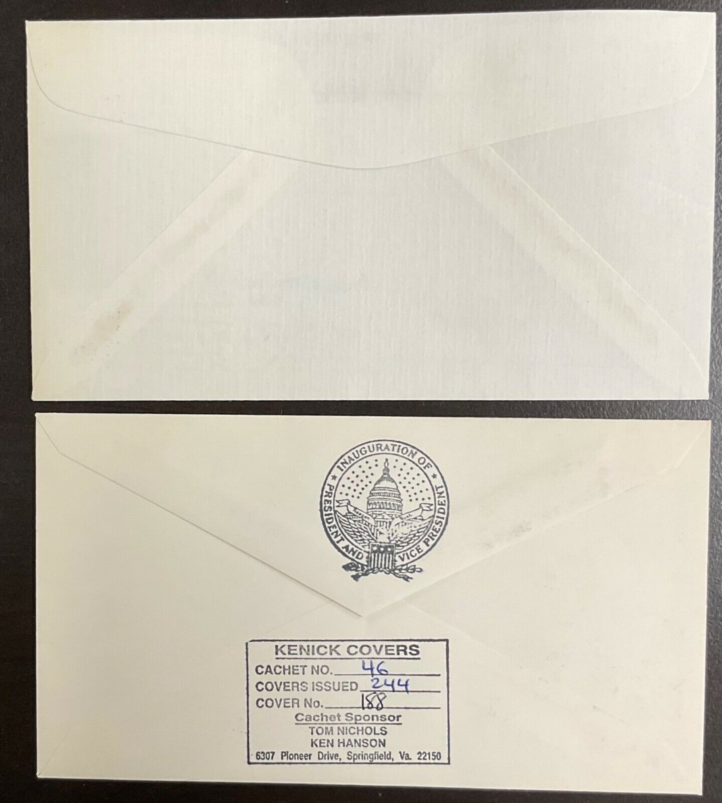 Kenick & Gillcraft Inauguration Covers of Ronald Reagan 1985 | United ...