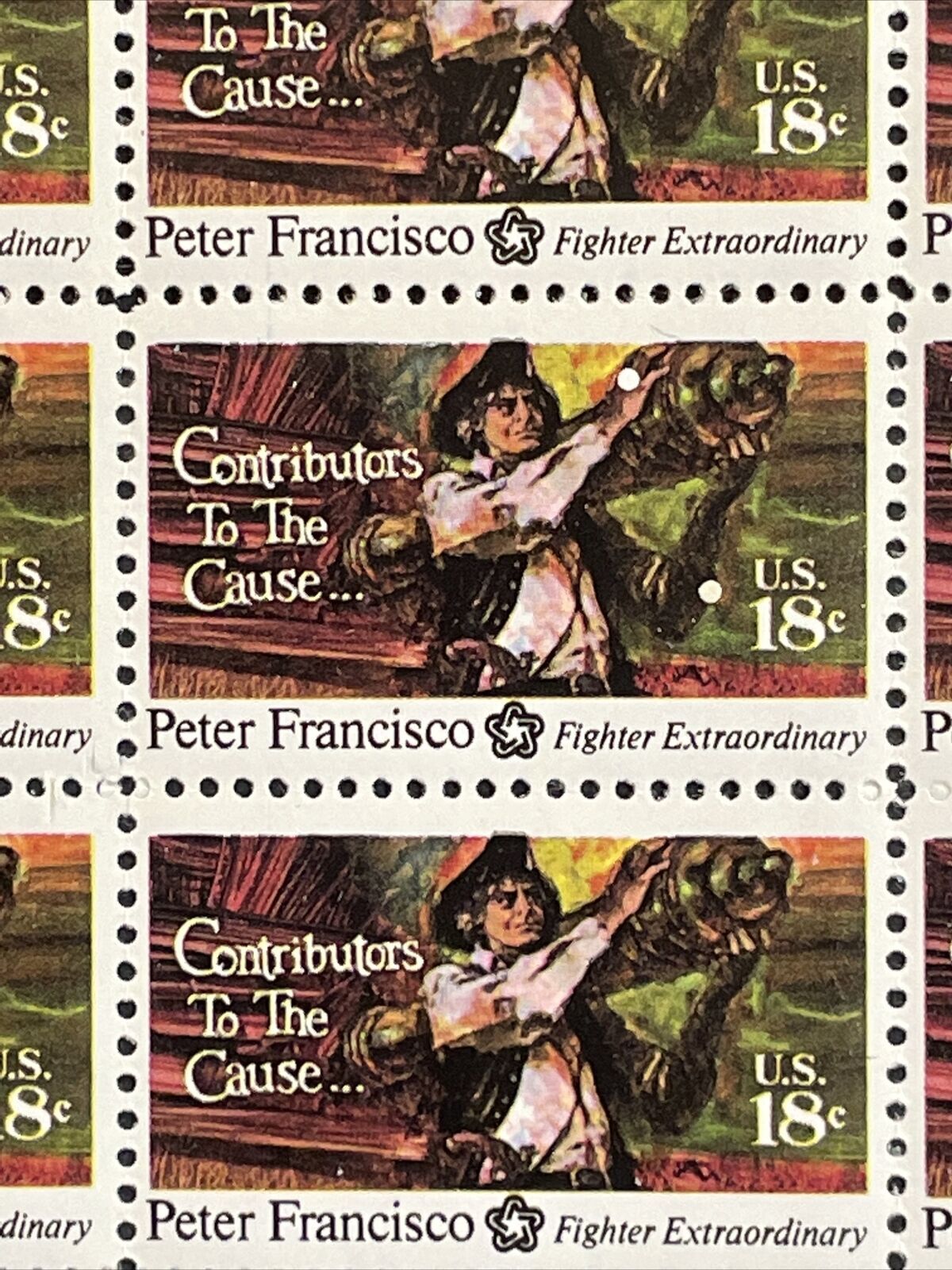 1975 sheet, Contributors To The Cause - Peter Francisco Sc# 1562 ...