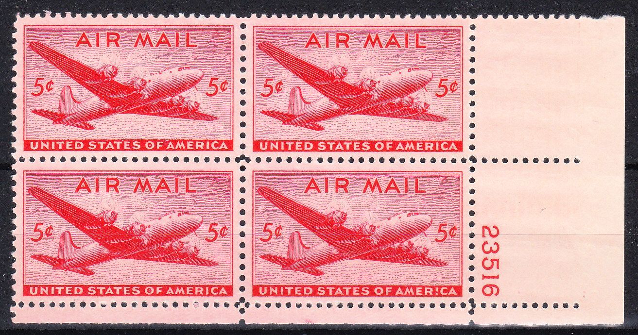 MOstamps - US Scott #C32 Mint OG NH Plate Block of 4 - Lot # HS-C307 ...