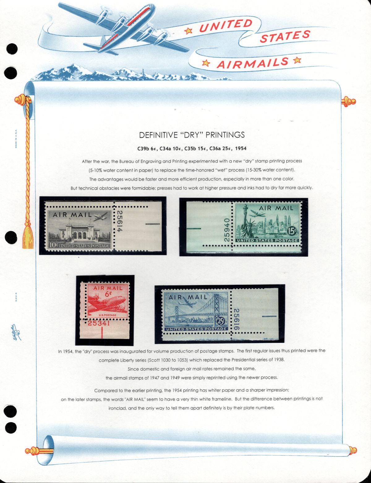 US #C59a // C65b, TAGGED STAMPS, VF OG NH, much rarer than the untagged ...