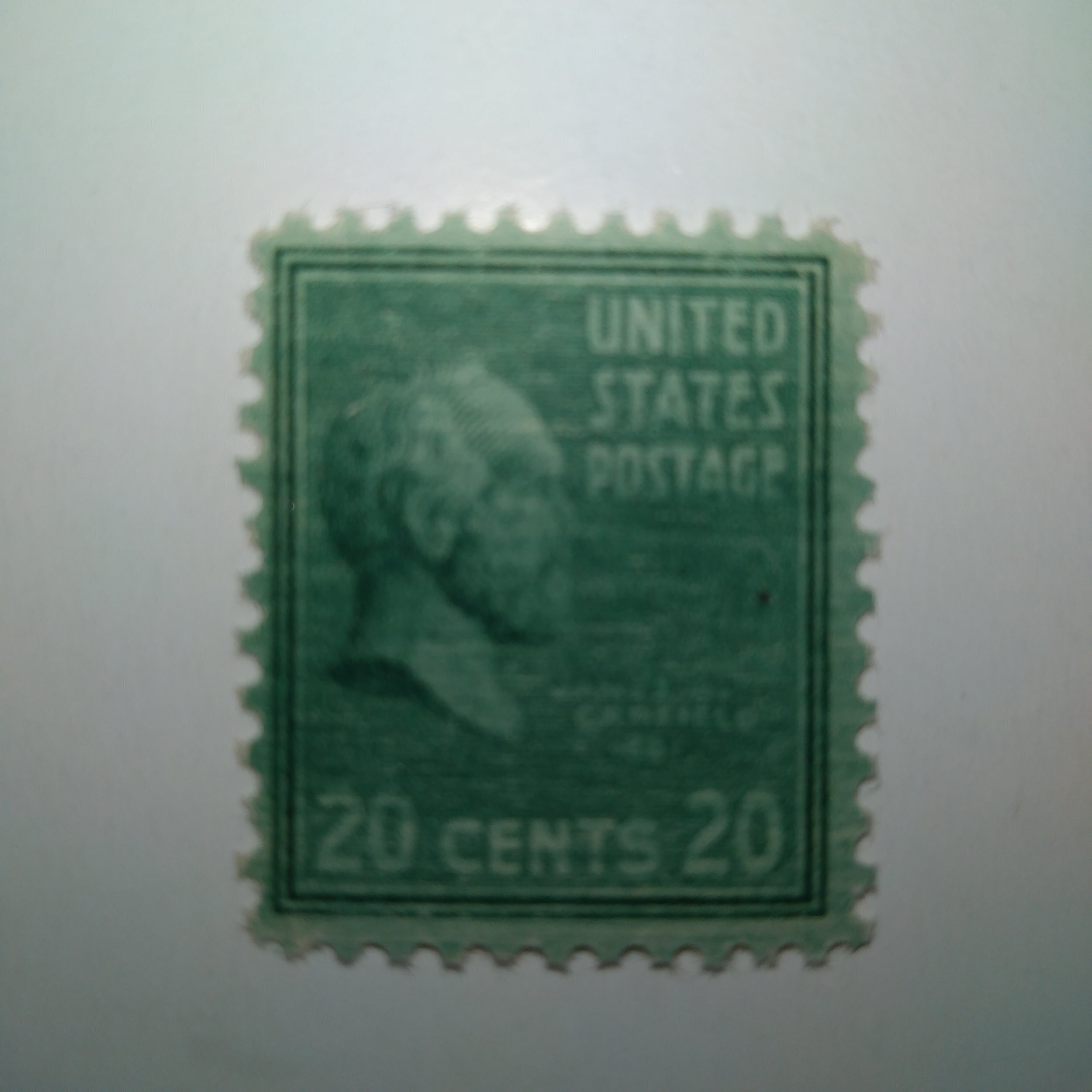Scott #825 EFO Over Inked 25 Cent Single Garfield Mint Never Hinged ...