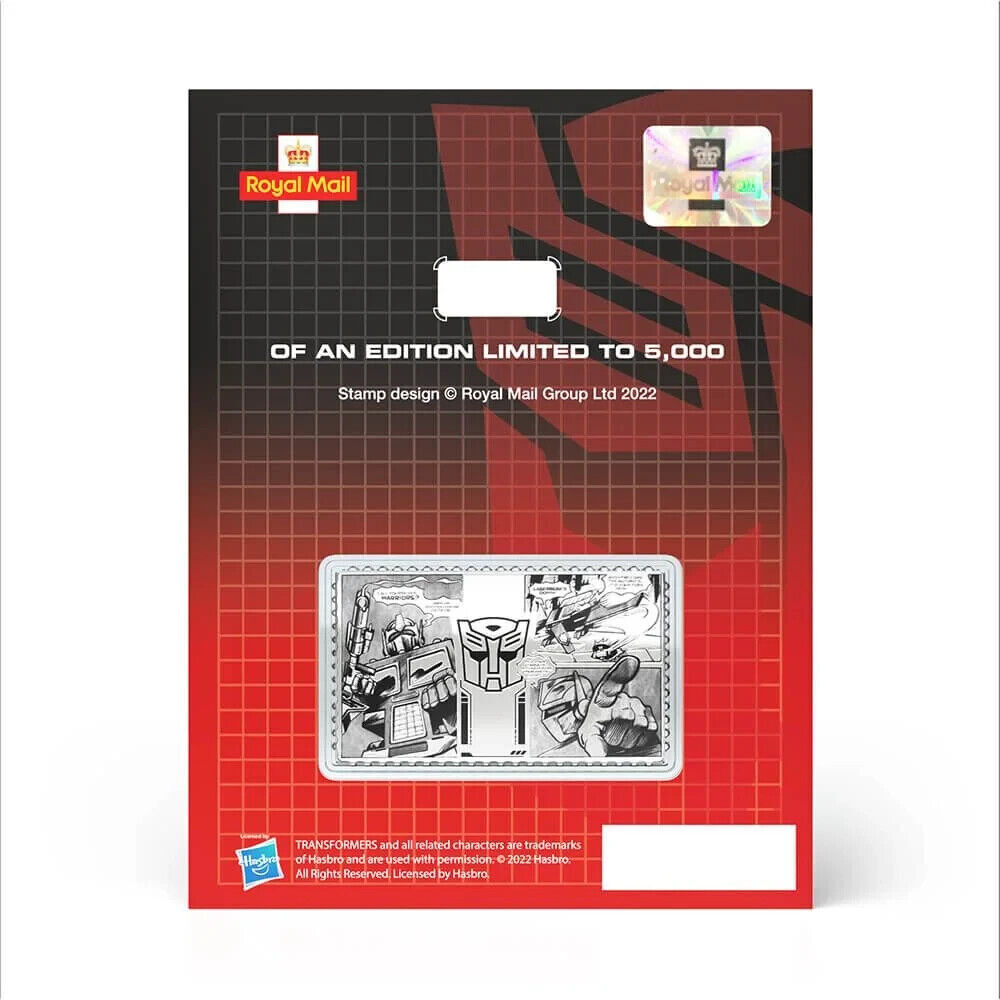 Royal Mail - Transformers - Optimus Prime Stamp Ingot - Limited Edition ...
