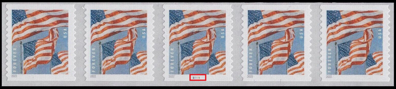 2022 US Stamp - US Flag BCA - PNC 5 - Scott# 5655 3K/10K | United ...