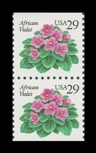 US 2486 African Violet 29c vert pair (2 stamps) MNH 1993 | United ...