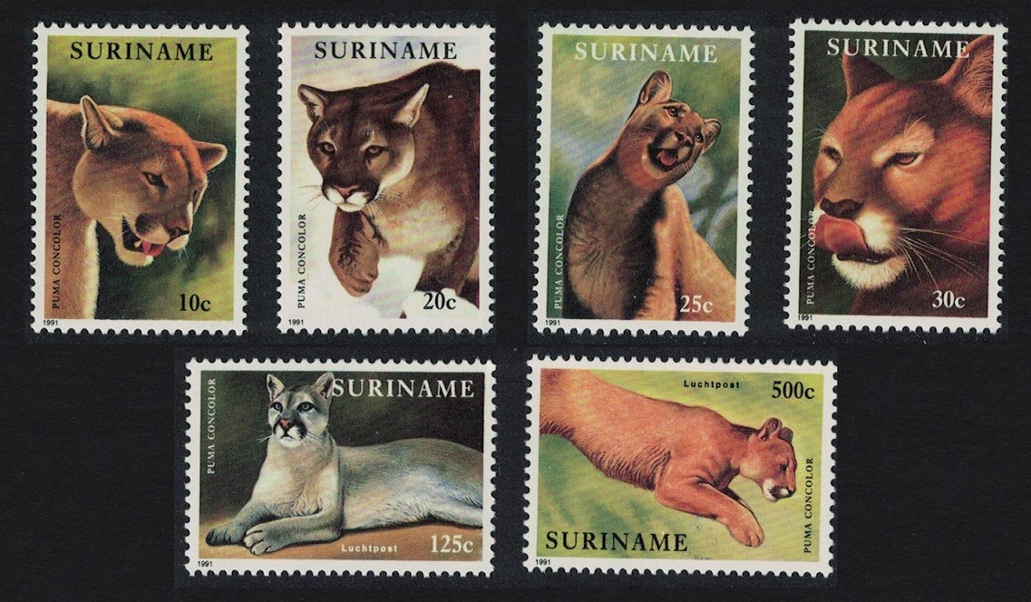Suriname The Puma 6v SG#1484-1489 / HipStamp