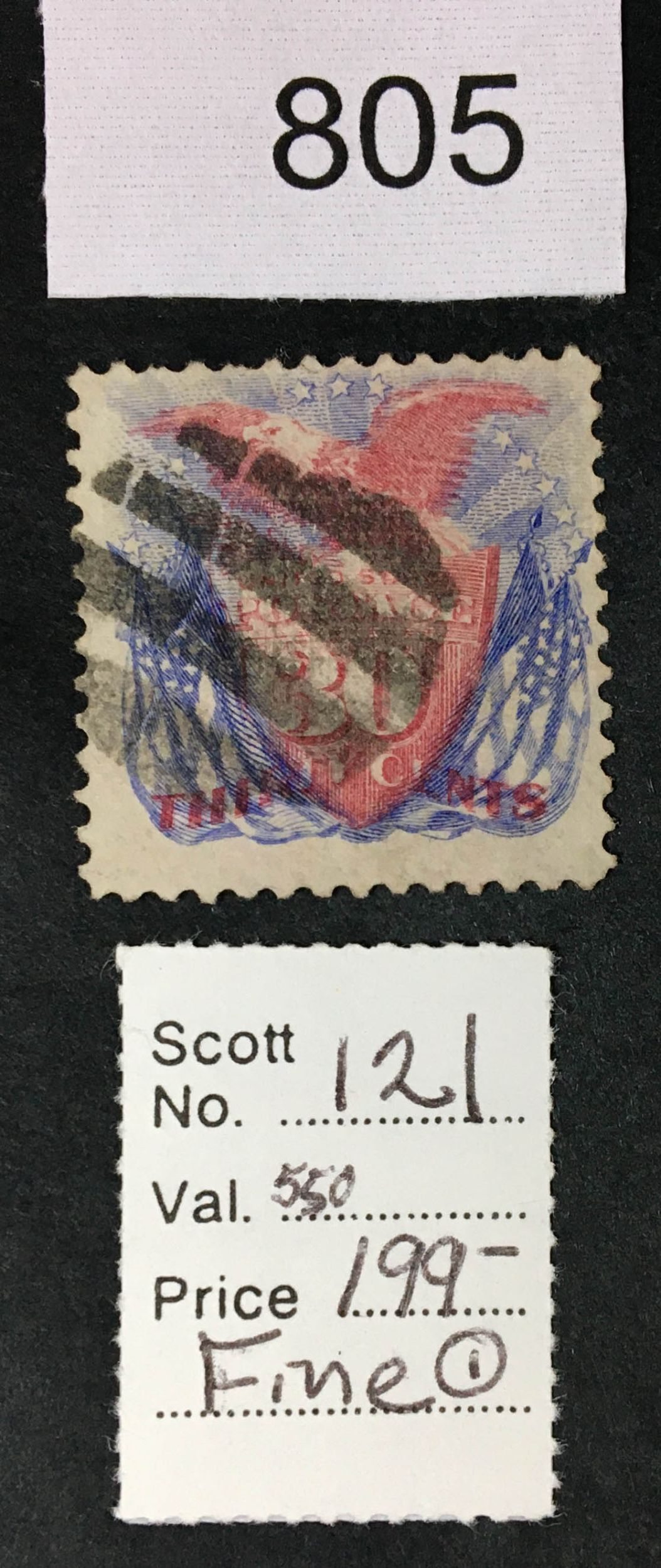 US Stamps # 121 Used $450 LOT #805 | United States, General Issue Stamp ...
