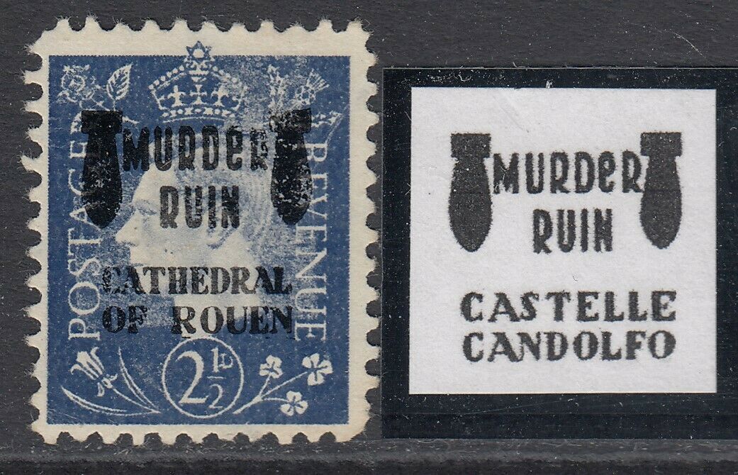 1944 2½d German propaganda Forgery with 'Murder / Ruin / Cathedral of ...