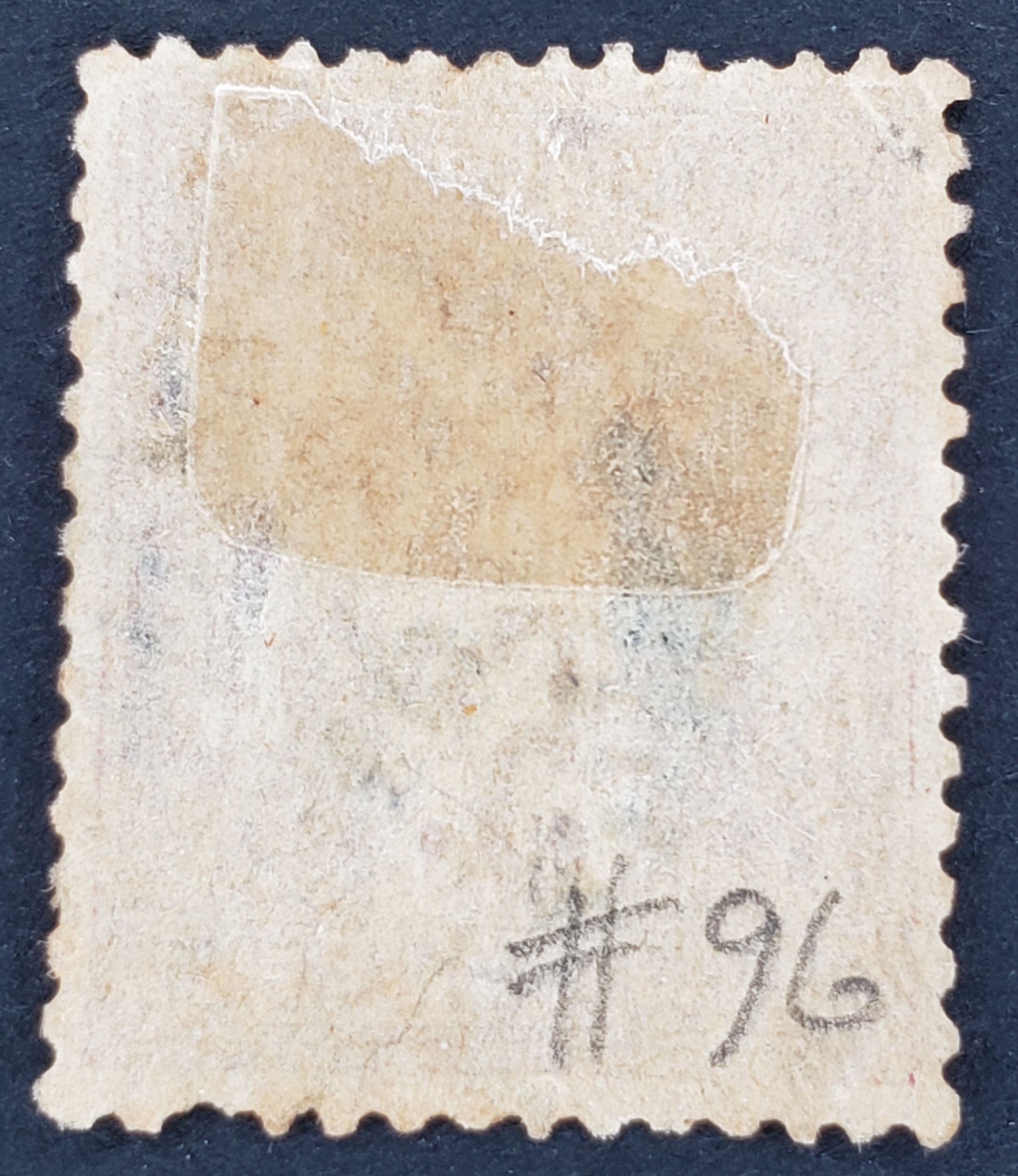 France, Scott #96, F used, short perfs, heavy cancel, hinge remnant ...