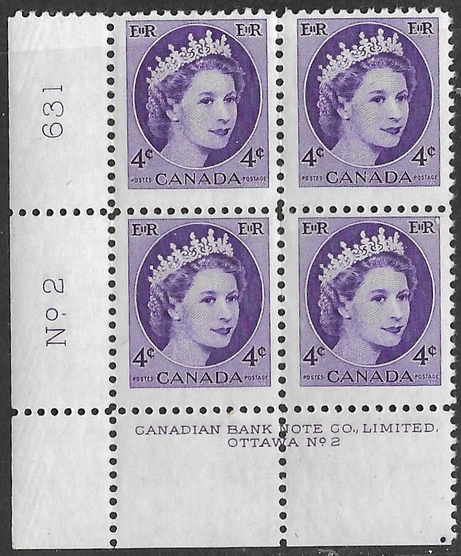 Canada # 340 QE II 4c Plate Block PL2-LL (1) Mint NH | Canada, General ...