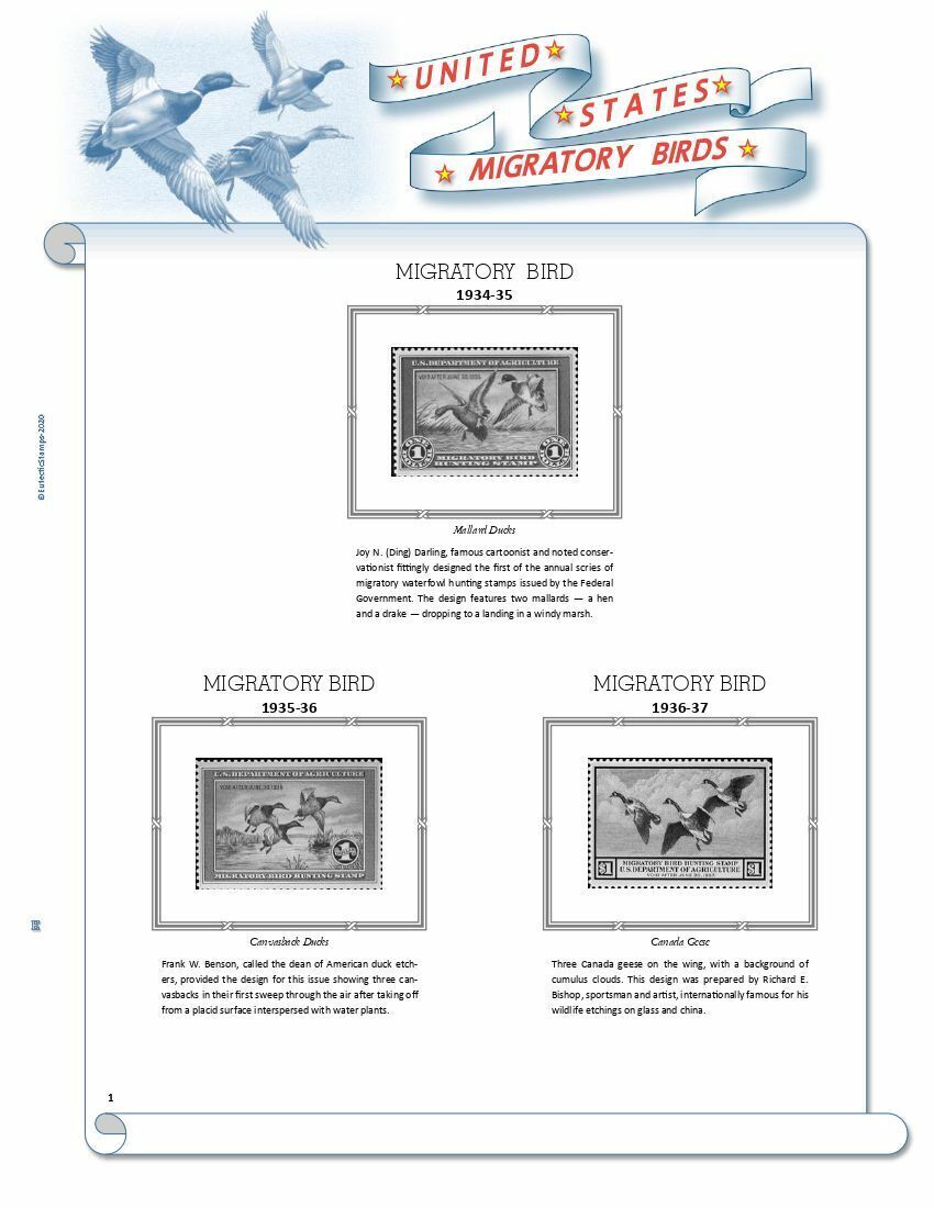 U.S. Federal Duck Stamp Supplement 1934-35 - 2023-24 (White Ace ...