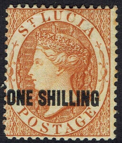 ST Lucia 1882 QV ONE Shilling | Caribbean - St. Lucia, Stamp / HipStamp