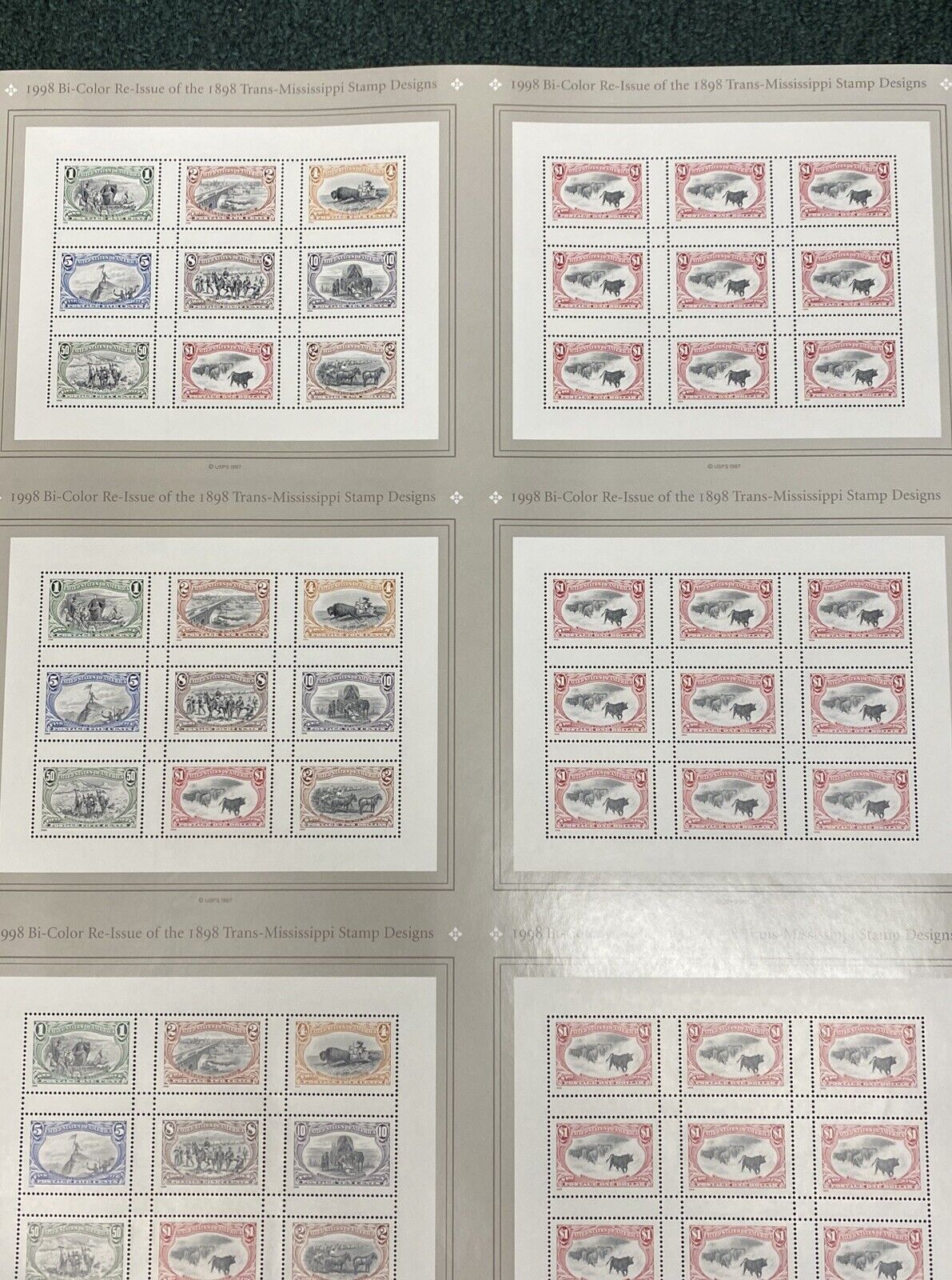 3209–10 Trans Mississippi Press Sheet Numbered limited-edition stamp ...