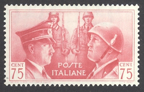 Italy Sc# 417 MH (b) 1941 75c Hitler and Mussolini | Europe - Italy ...