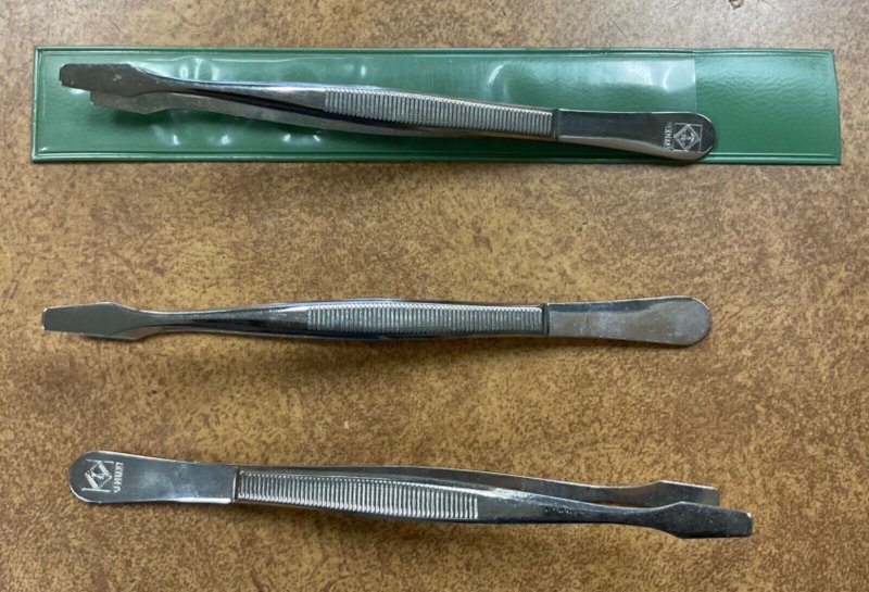 Lighthouse stamp tongs or tweezers, 4.74” size will sleeve ...