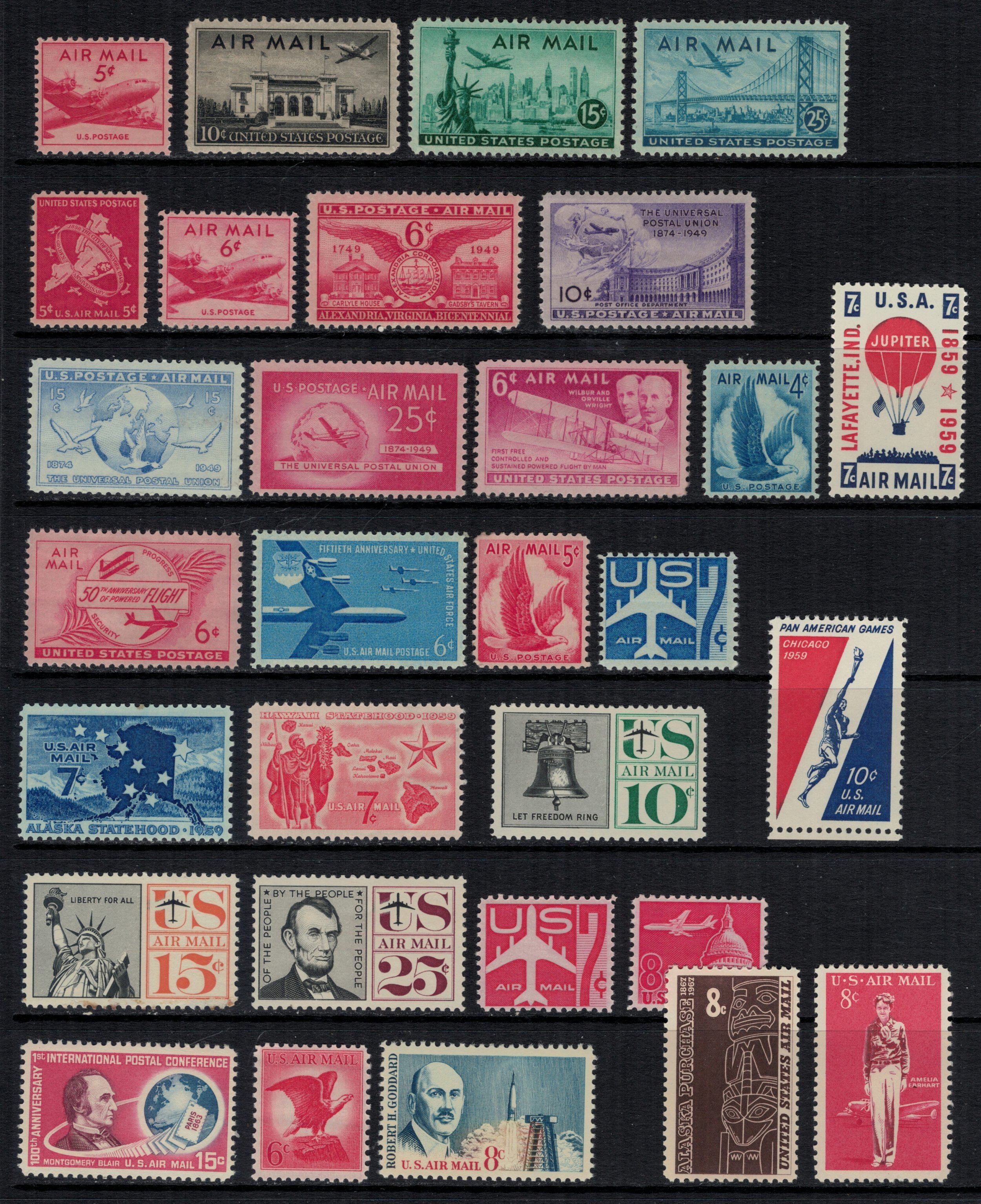 U.S. #C33//70* NH Early Airmail Collection | United States, Air Mail ...