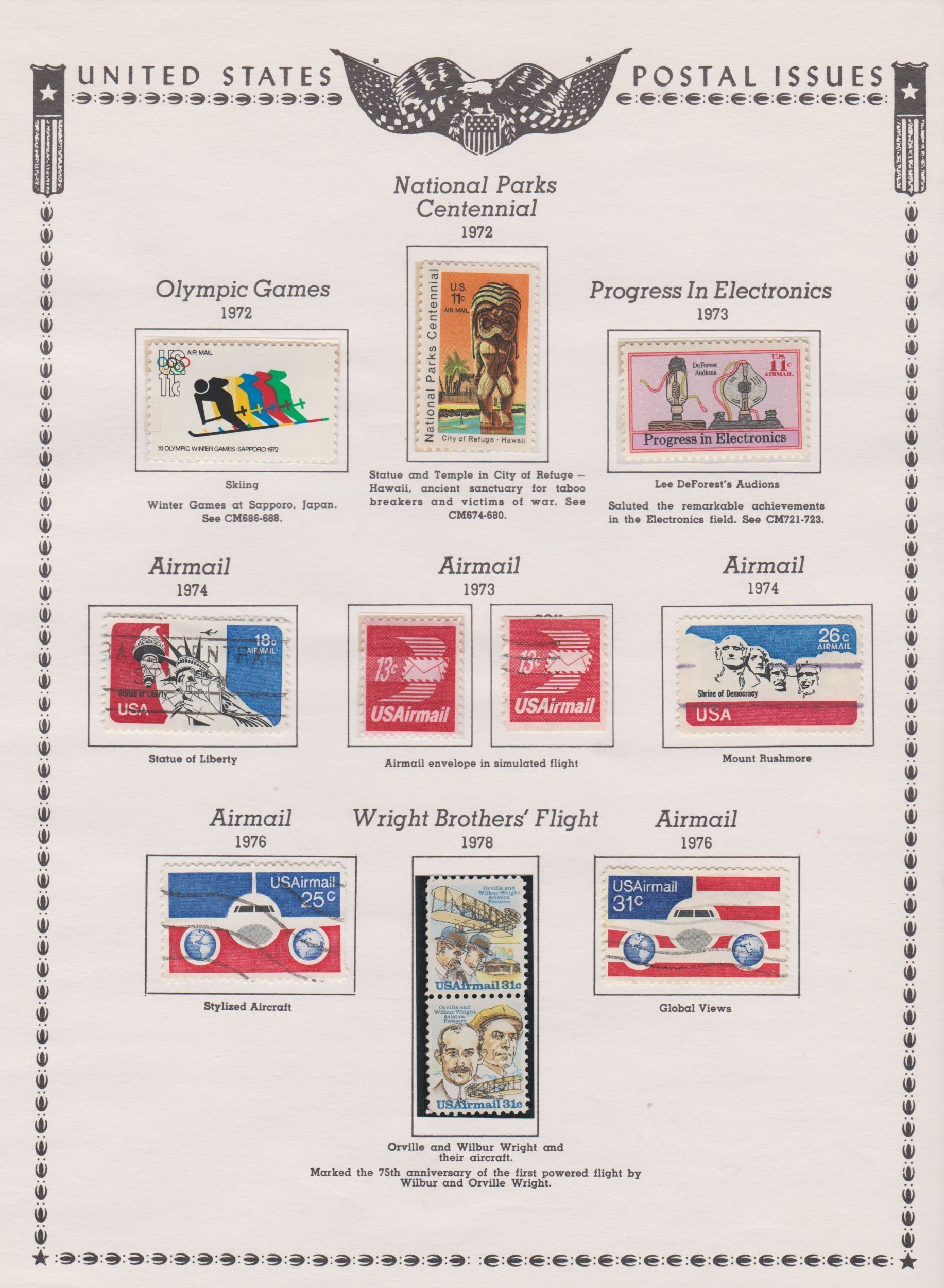 Americas Postage Stamps #C79/C100 range from/to | United States, Air ...