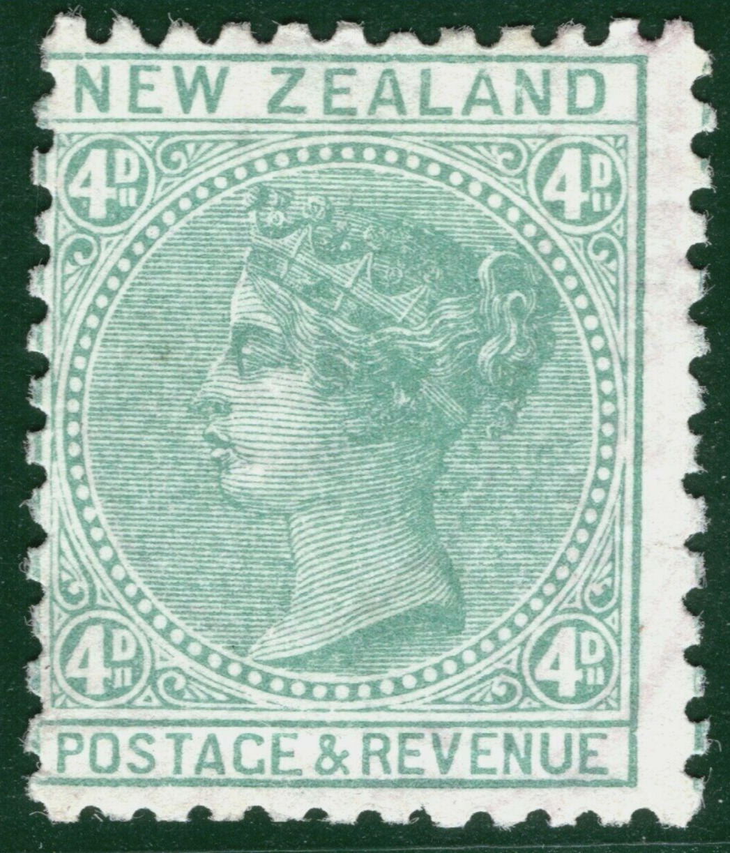 NEW ZEALAND QV Stamp SG.190 4d Blue-Green Mint MNG Cat £90- {samwells}PIBLUE80 | Australia ...