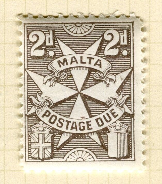 MALTA; 1925 early Postage Due issue fine Mint hinged 2d. value | Europe ...