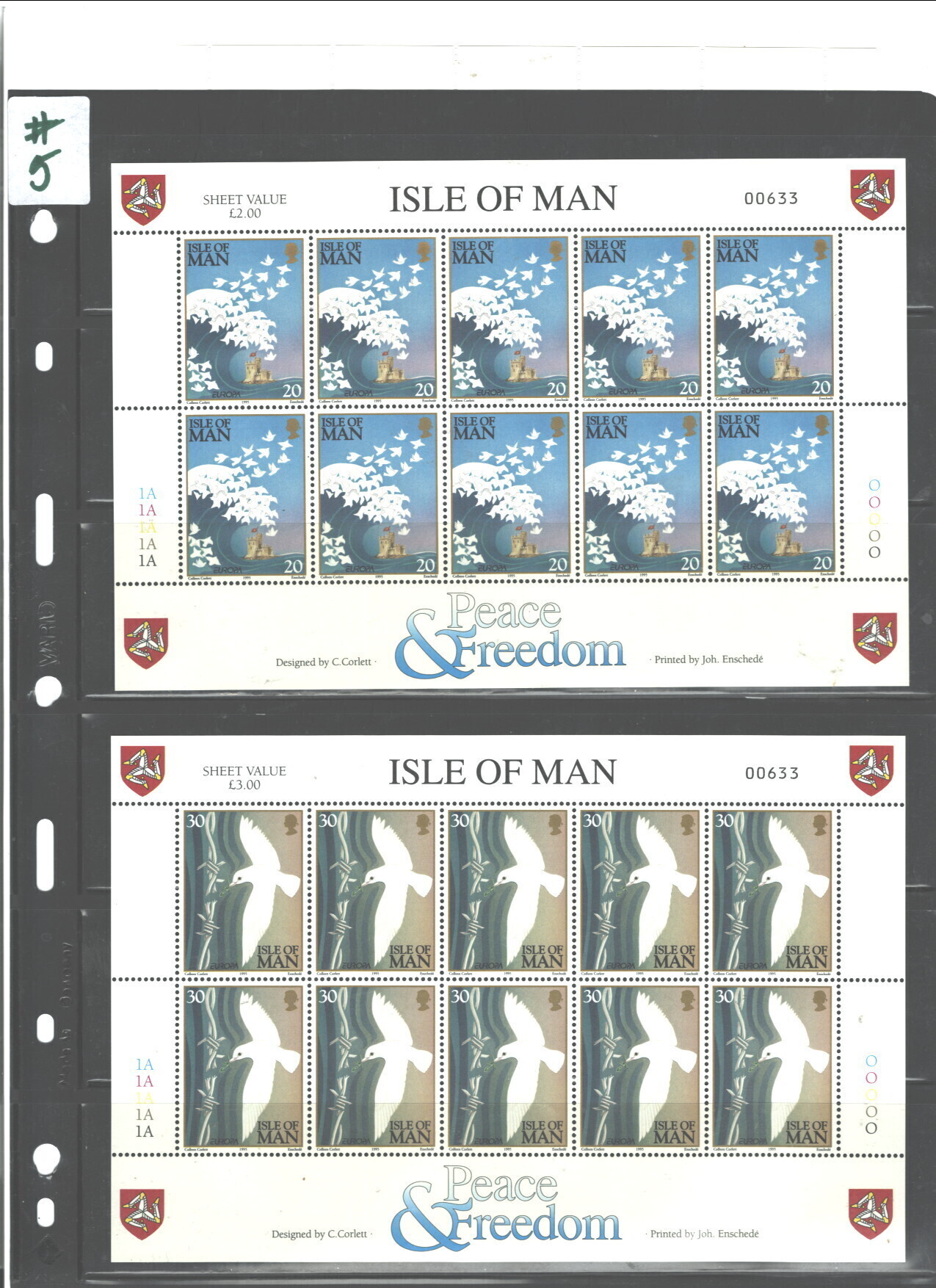 I.O.M.(Isle of Man) 1995 "Europe" #633-634; 1set=$0.75 MNH | Europe ...