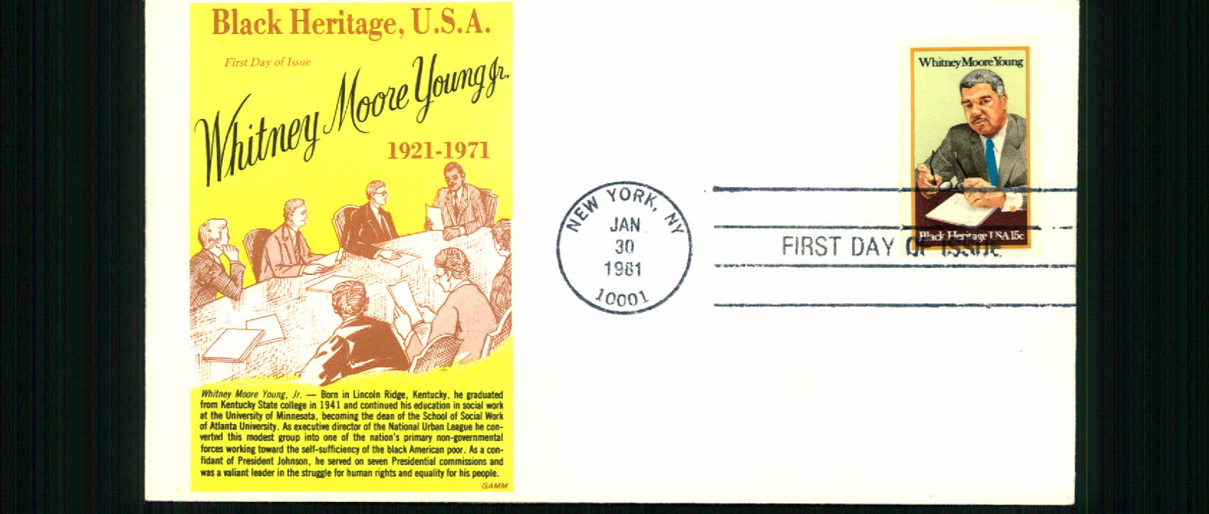 #1875 Whitney Moore Young Black Heritage - Gamm Cachet EB | United ...