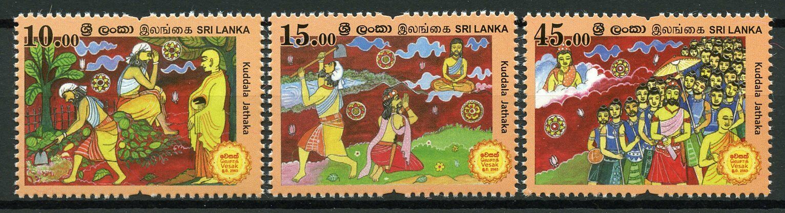 Sri Lanka 2019 MNH Vesak Day Buddha 3v Set Buddhism Cultures Traditions ...