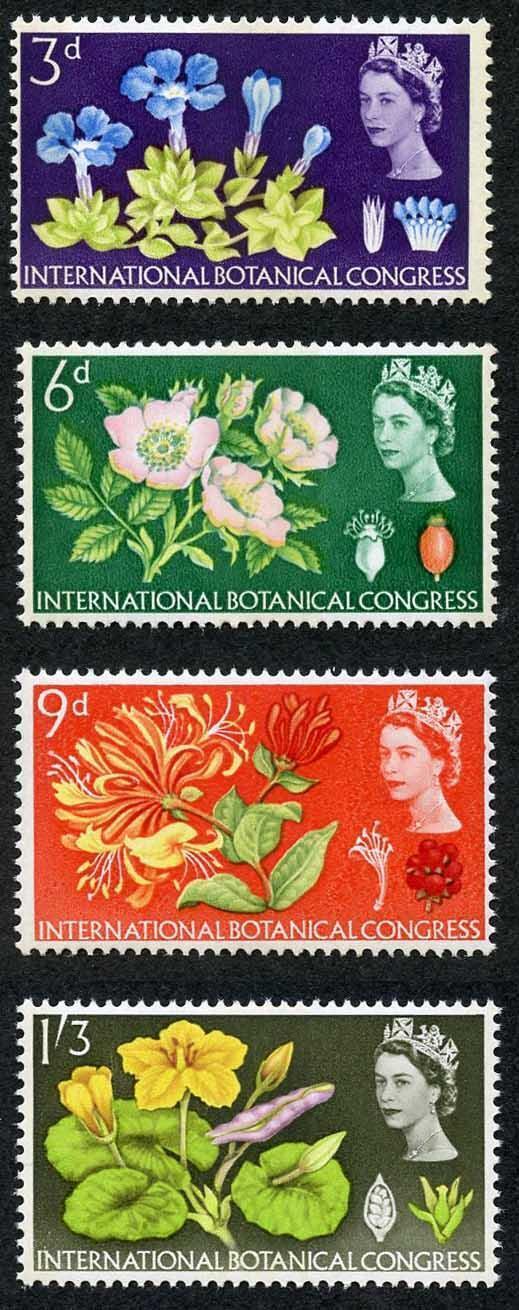 SG655p-8p 1964 Botanical phos U/M | Great Britain, Stamp / HipStamp
