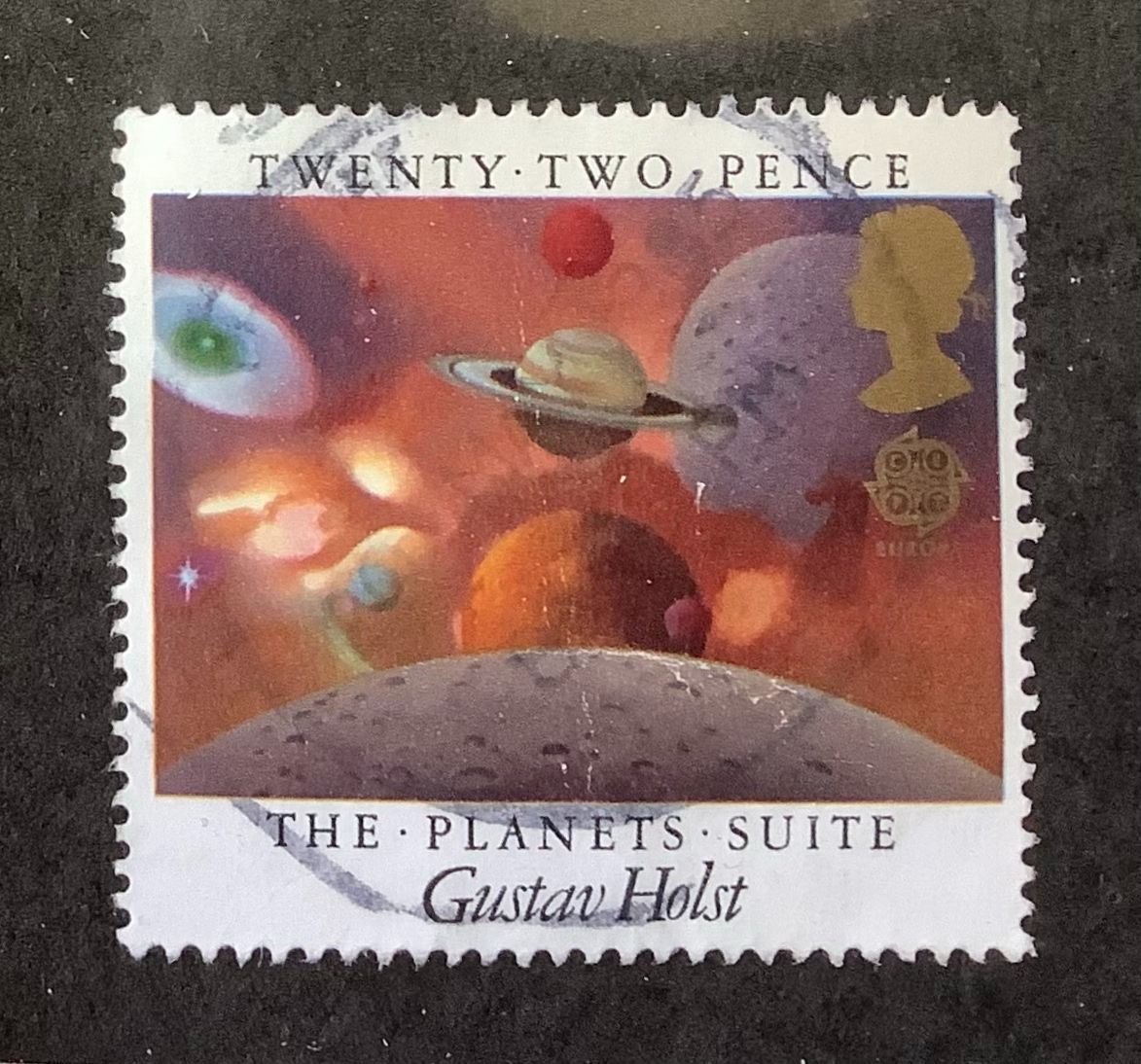 Great Britain 1985 Scott 1104 used - 22p Europa, The Planets Suite ...