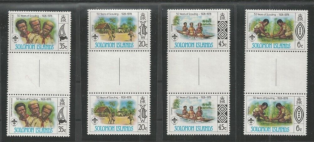 1978 Solomon Islands Boy Scouts 50th anniversary gutter pairs ...