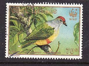 Cook Islands-Sc#1019-used 70c Ptilinopus Rarotongensis -Endangered ...