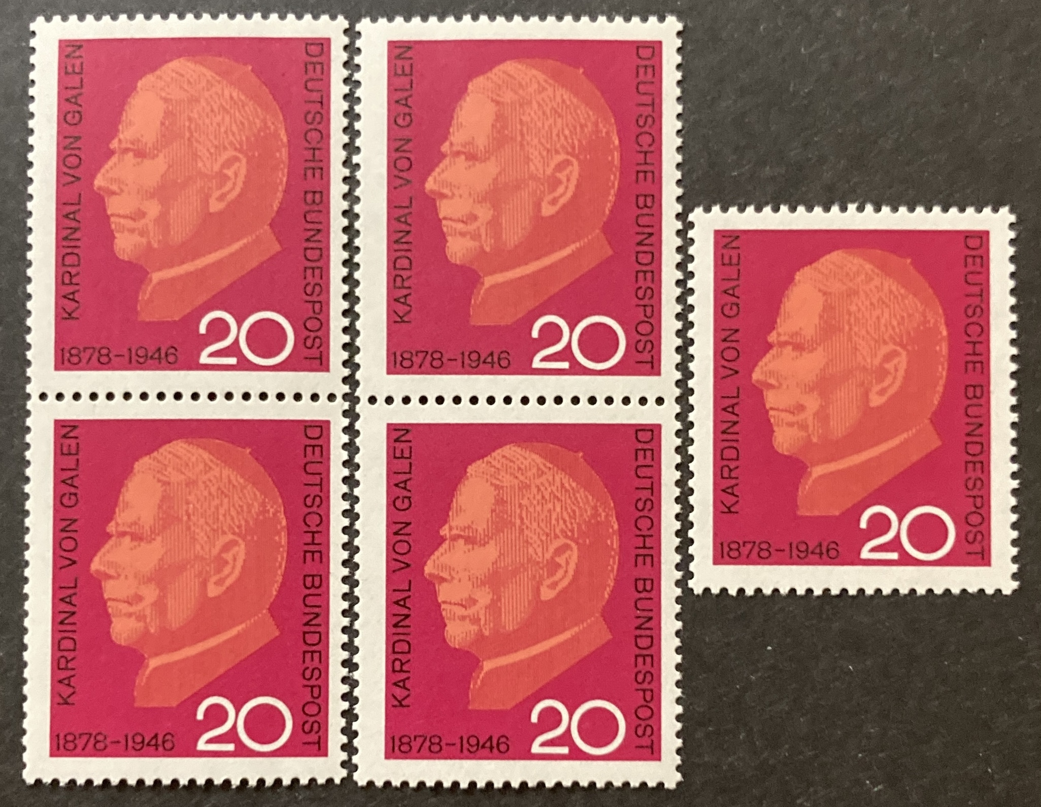 Germany 1966 #960, Cardinal Von Galen, Wholesale Lot of 5, MNH, CV $1. ...