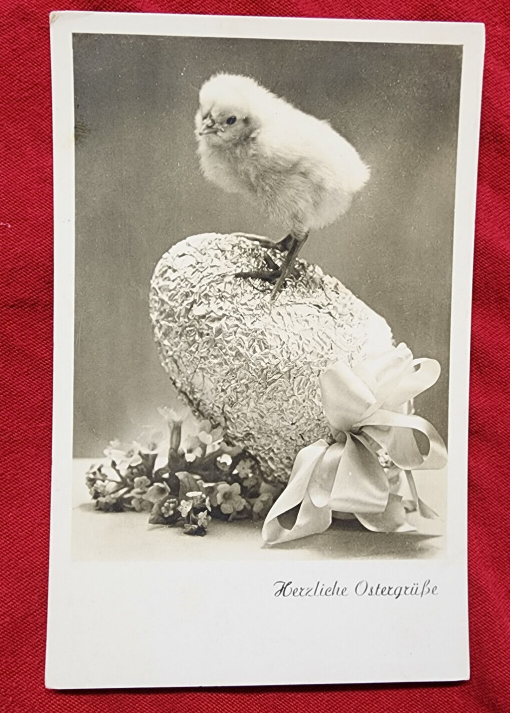 WW2 WWII Nazi German Third Reich postcard Easter greetings w chick 1941 ...