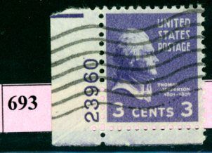 PKStamps - USA - 807 - Used - Plate Number Single #21-693 | United ...