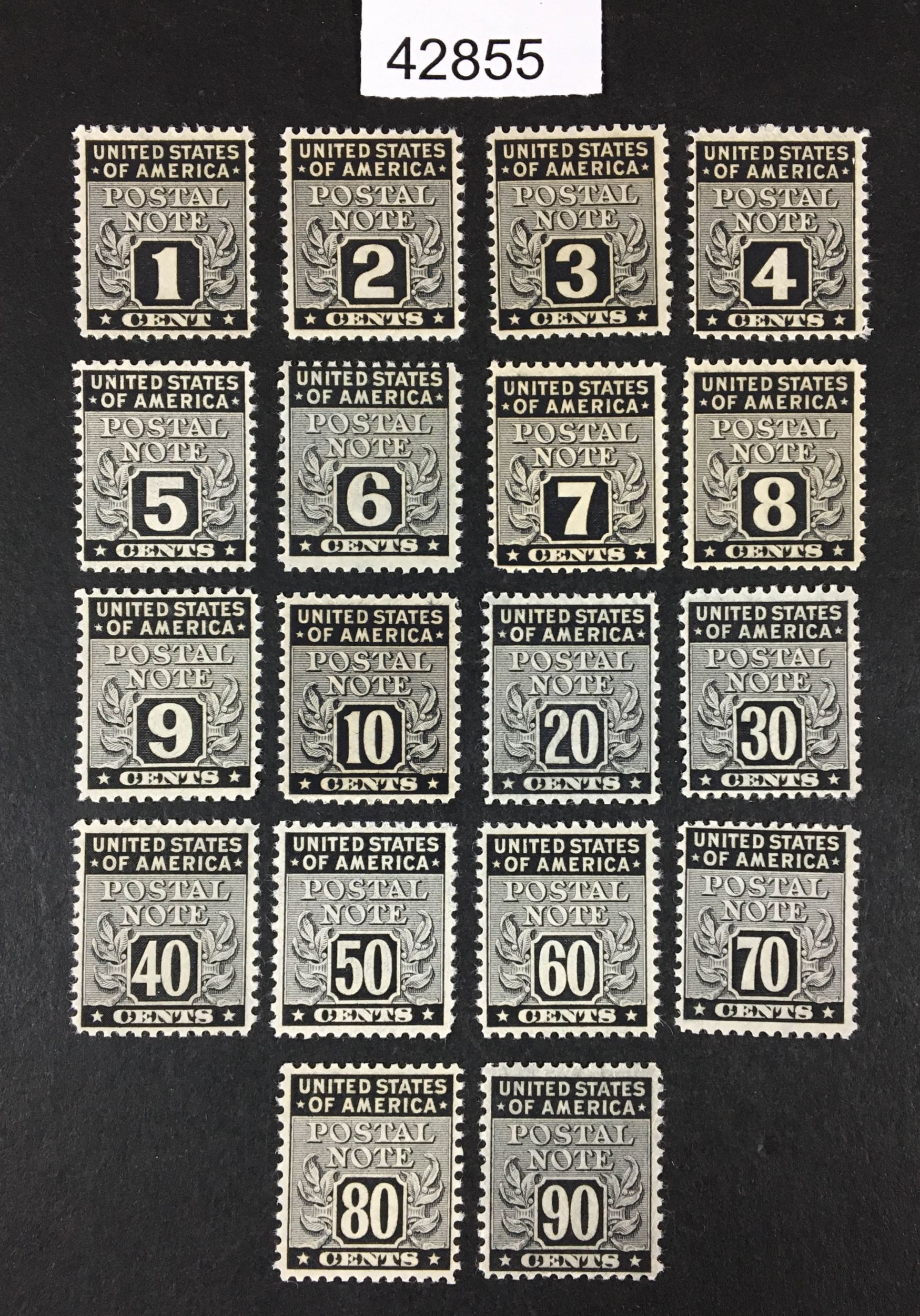 US Stamps # Pn1-Pn18 Postal Note SET Mint OG NH $85 LOT #42855 | United ...