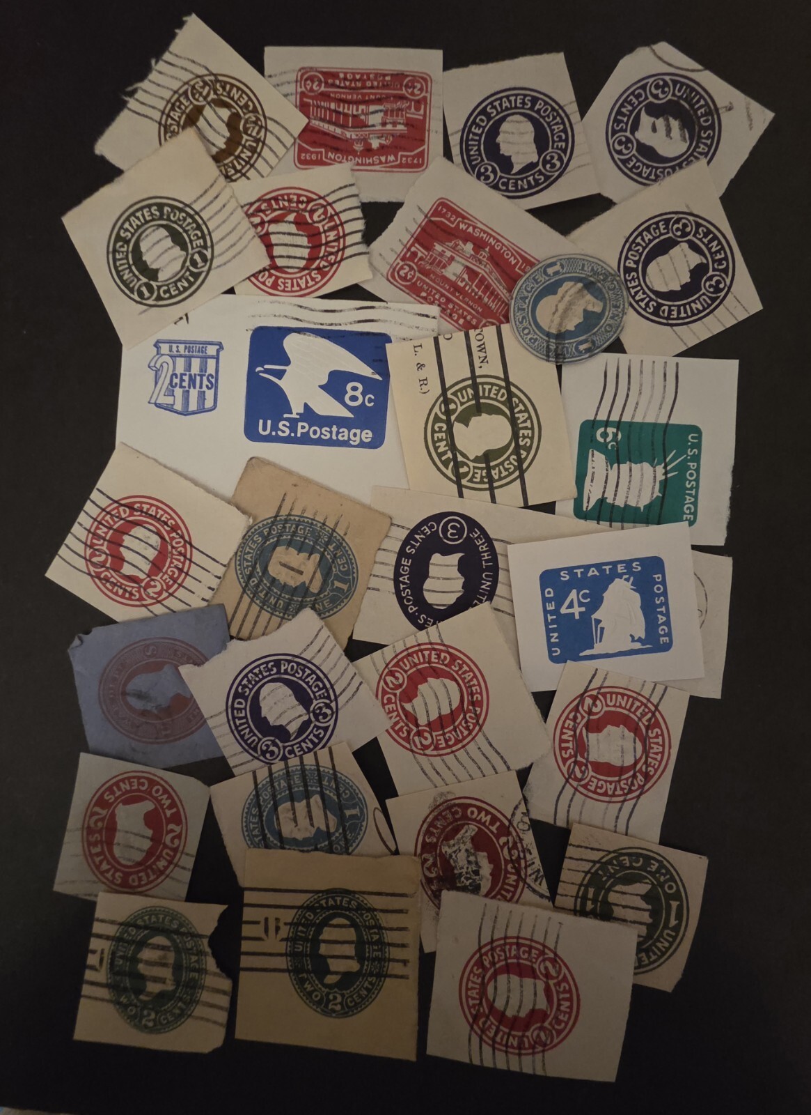 US Cut Square Stamp Postal Stationary Lot Used Unchecked T21060 ...