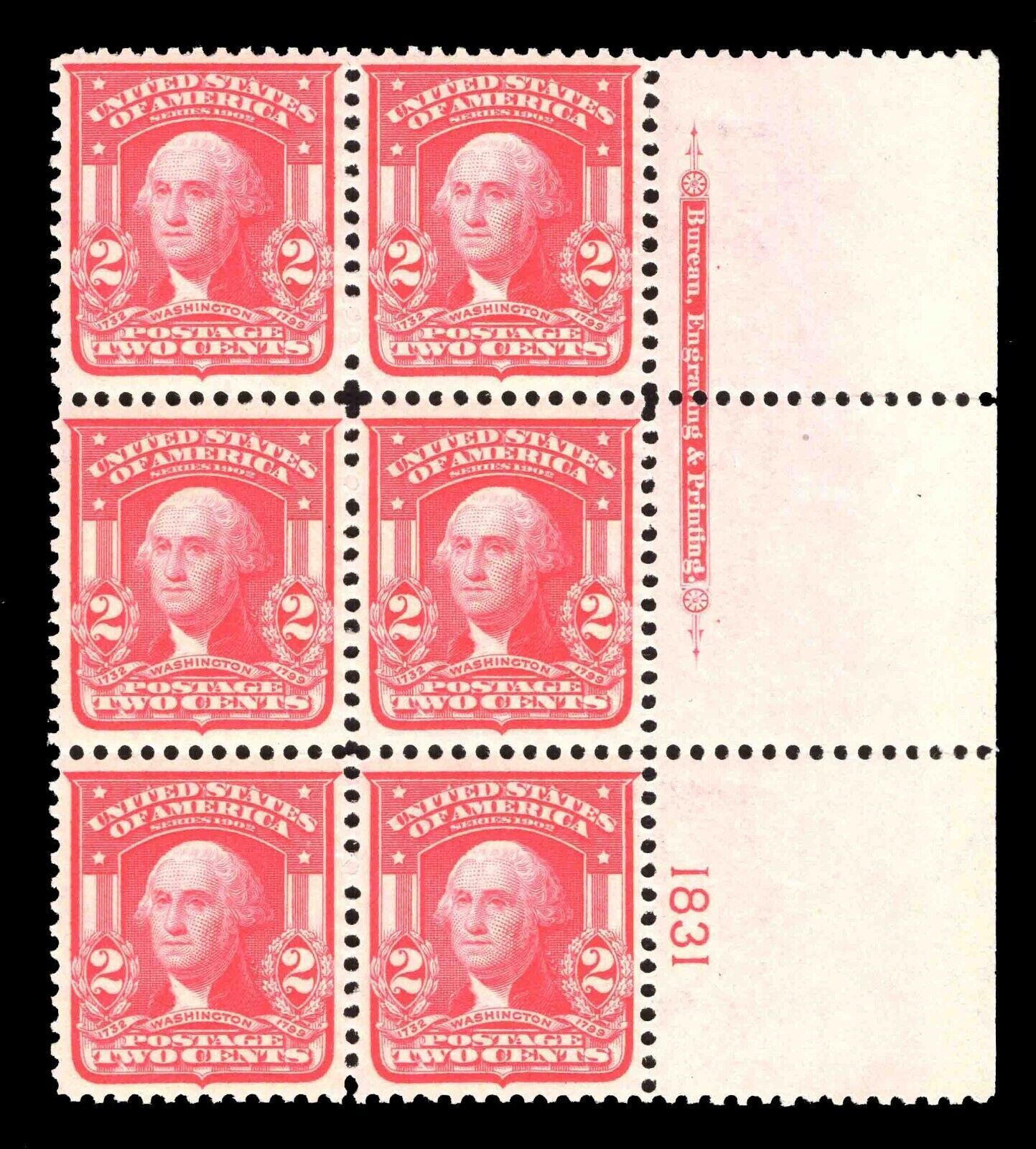 US Stamps #319 Plate Block Mint OG NH PSE Graded Cert VF/Xf-85 LOT ...