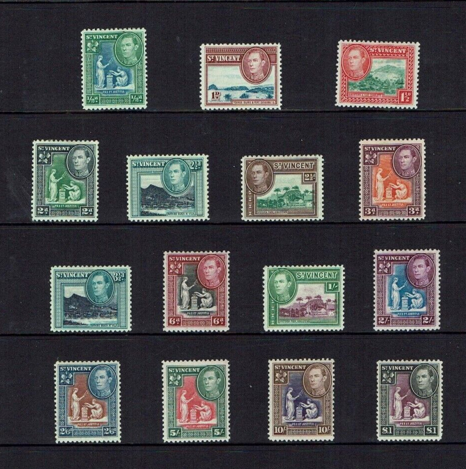 St Vincent: 1938 King George VI Pre-Decimal Definitive Set, MHR ...