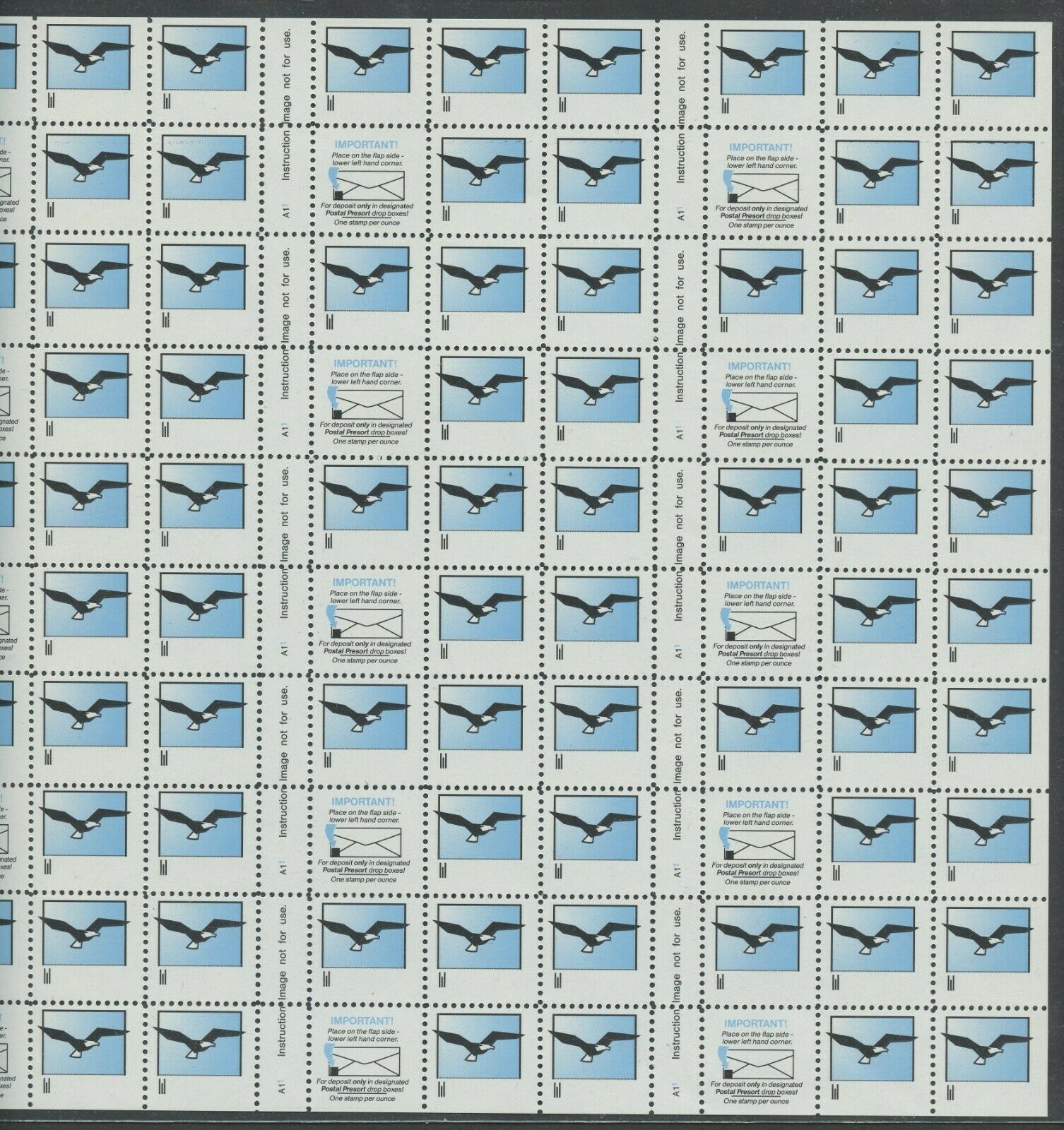 TEST STAMP PRESORT BOOKLET LABEL COMP SET OF 20 PANES (NH) VERY RARE ...