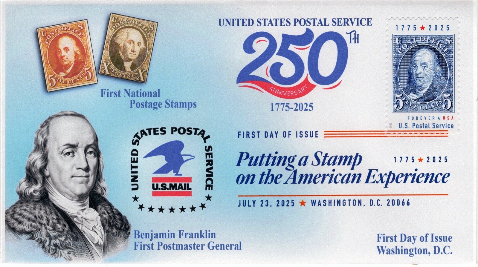 25-268, 2025, US Postal Service, First Day Cover, 250th Anniversary ...