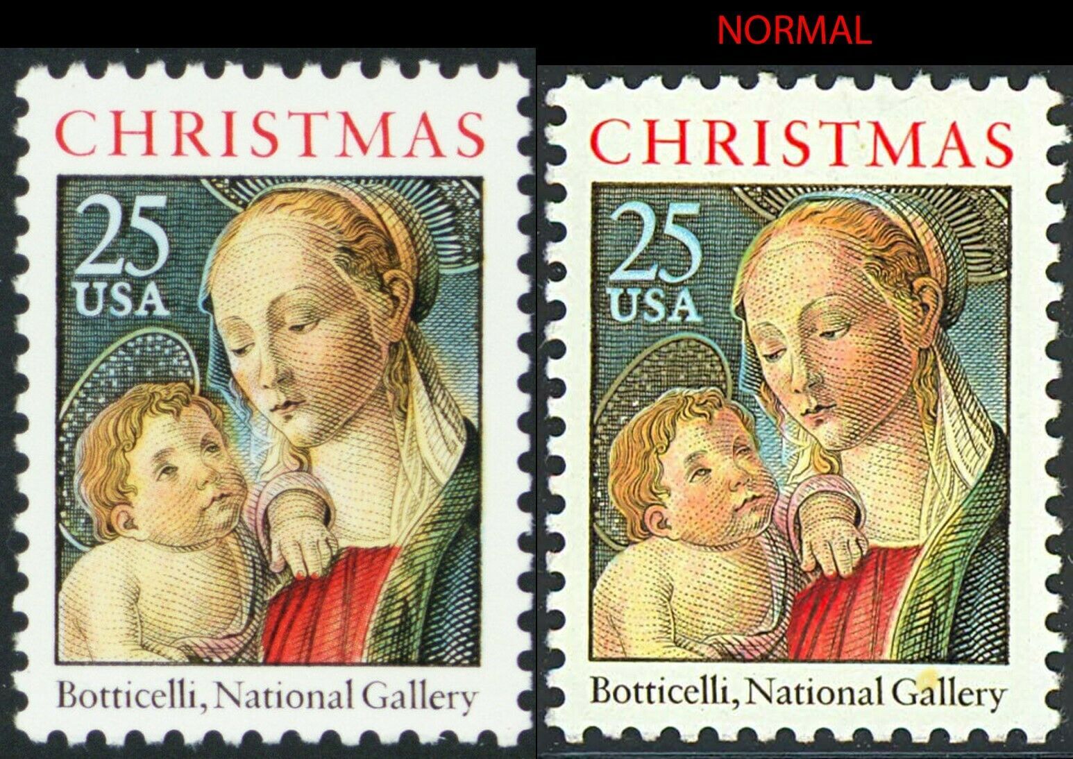 2399a, MNH 25¢ Gold Color Omitted Freak Error CV $25.00 - Stuart Katz ...