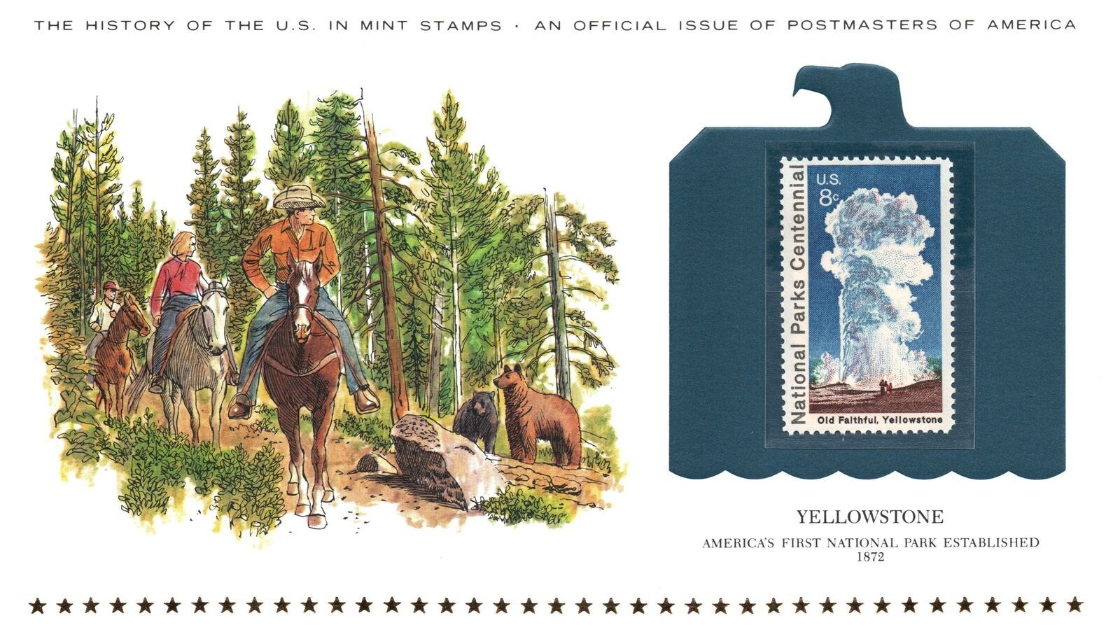 The History of the U.S. in Mint Stamps Yellowstone National Park ...